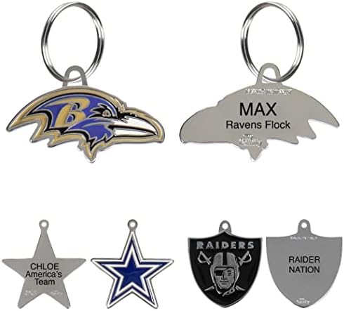 Amazon.com: NFL Baltimore Ravens Engraving Pet ID Tags in 32 Team Logo ...