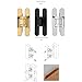Enertai Concealed Door Hinges Heavy Duty Invisible Hidden Hinges 3-D ...