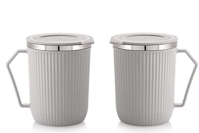 Buy LD LUCIDO DECORE Hot Coffee Mug with Lid 380 ml | Premium Stainless ...