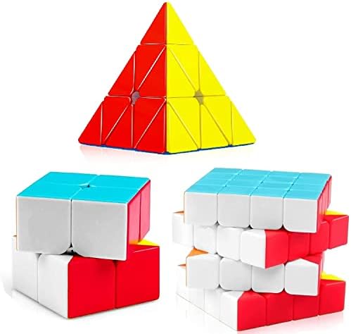 D ETERNAL Cube 2X2 4X4 And Pyraminx Pyramid Triangle Puzzle Cubes Combo ...