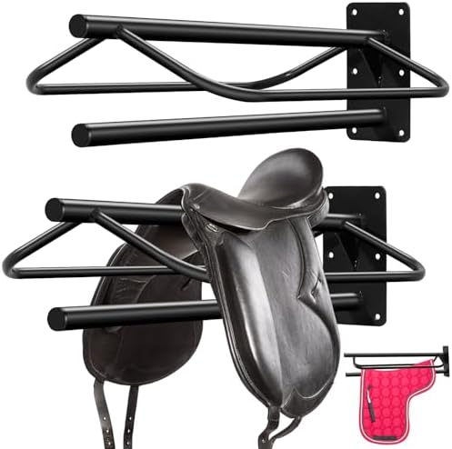Amazon.com: EASY-UP Pro Series Saddle Rack w/Horseshoe Bridle Hanger ...