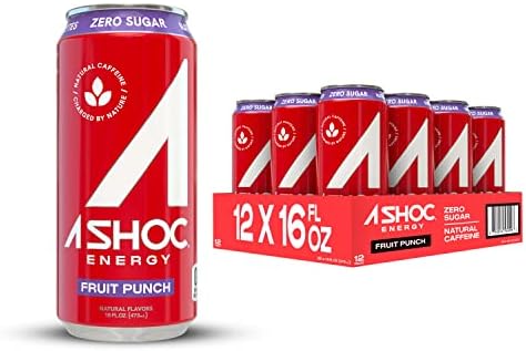 Amazon.com : A SHOC Blue Raspberry Energy Drink, 16 fl oz can (Pack of ...