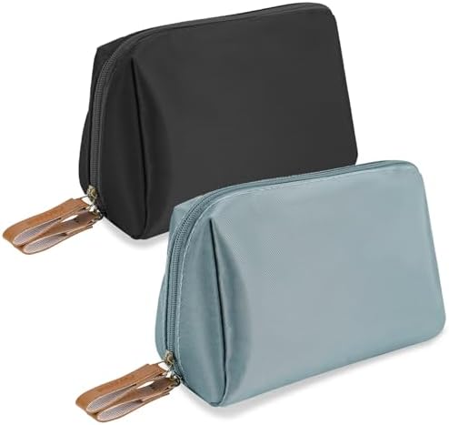 E-Tree 7 inch Canvas Zippered Small Bag, Mini Travel Makeup Carrying ...