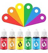 Amazon.com : Food Coloring Liquid - 6 Colors x 20 ml Water-Based ...