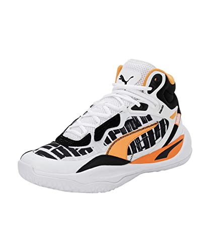 Buy Puma Unisex-Adult Playmaker Pro Mid Block Part White-Clementine ...