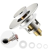 Hygie Rinse Bathroom Sink Stopper with Overflow, for Standard 1 3/4 ...