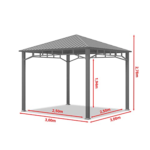 TOOLPORT Gazebo giardino 3x3 - ConsiglioPro.it