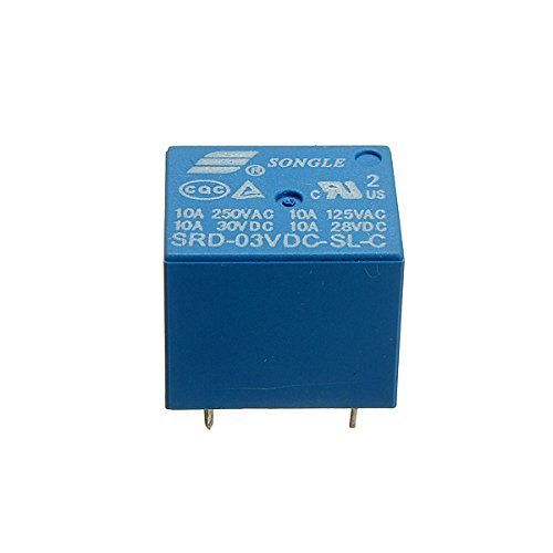 SONGLE Mini 3V DC Power Relay SRD-3VDC-SL-C PCB Type: Amazon.com ...