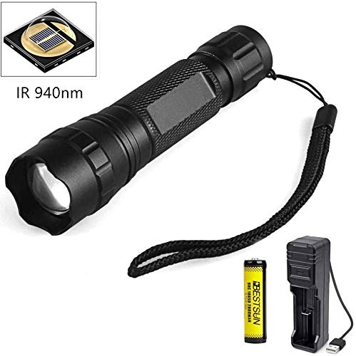 Buy IR Torch, 940nm IR Illuminator Infrared Light Zoomable Night Vision ...