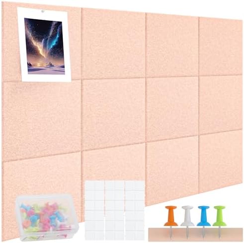 Amazon.com : ZYVOQUNEX 48" x 36" Cork Boards for Walls, 12Pcs ...