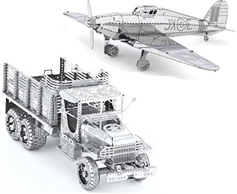 Amazon.com: 3D Metal Puzzle Models of Military Truck, Hawker Hurricane ...
