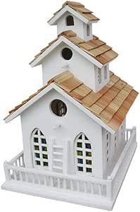 Amazon.com: White Chapel Bell Bird House for Outdoors, Garden, Backyard ...