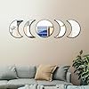 Amazon.com: Coo-Drill Glass Moon Phase Mirror Set, Bohemian Wall Mirror ...
