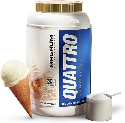 Amazon.com: QUATTRO Magnum Nutraceuticals Whey Protein Powder, Vanilla ...