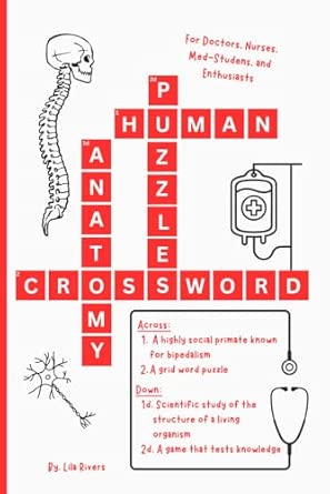 Human Anatomy Crossword Puzzles: Crossword Puzzle Book With Solutions ...