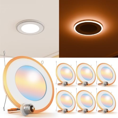 Sunco 6 Inch LED Recessed Light, Can Lights for Ceiling, Flat with ...
