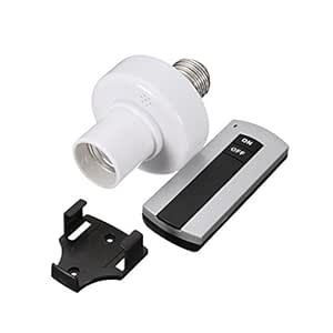 E27 Wireless Remote Control Light Bulb Socket Cap Switch for Lamps ...