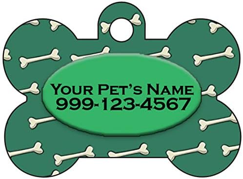 Amazon.com : Personalized Dog Tag Pet ID Tag Paw Prints w/Name & Number ...