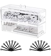 Amazon.com: FABROK Cable Management Box with 10 Cable Ties, Organizer ...