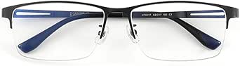Eyeshells Extra Wide Extended Fit Half Rim Rectangle Titanium ...
