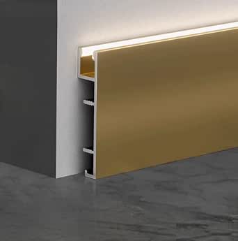 Kwweeoo 26 Pack LED Aluminum Metal Baseboard Trim 60 x 2500mm 2.36” x 8 ...