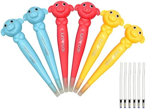 Amazon.com : Lopenle 6PCS Novelty Animal Pens Adorable Pig Pens Cute ...