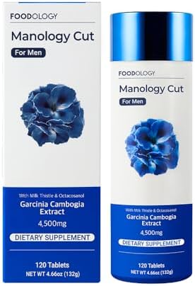 Amazon.com: FOODOLOGY Manology Cut (Pack of 1-120 Tablets, 60 Servings ...