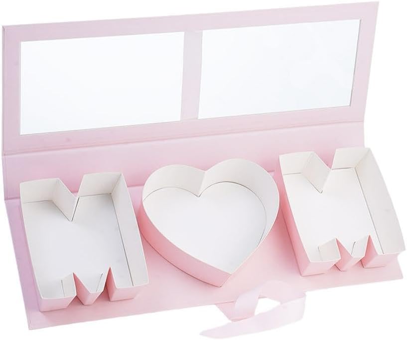 Empty Flower Gift Box Mother's Day MOM Letter Shaped Fillable Box Empty ...