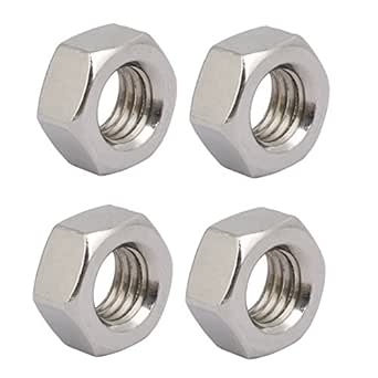 sourcingmap 4pcs M12 x 1.75mm Pitch Metric Thread 201 Stainless Steel ...