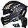 Bluetooth Modular Motorbike Helmet, Full Face Flip Up Motorcycle Double ...
