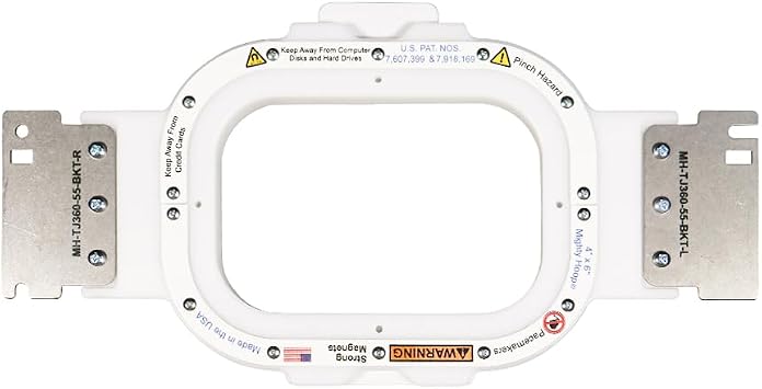 Amazon.com: Mighty Hoop 4x6 Magnetic Hoops Embroidery Hoops for BAi ...