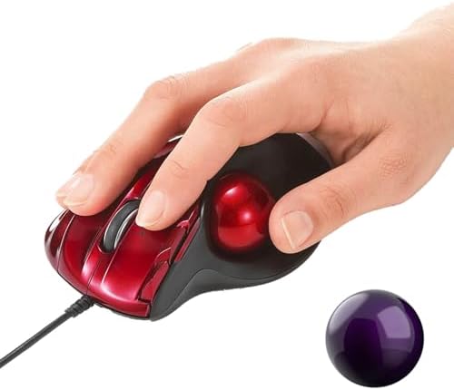 Amazon.com: SANWA Wired Trackball Mouse GMATB44RN + Purple 34mm ...