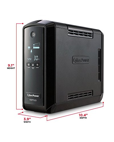 CyberPower CP1000PFCLCD PFC Sinewave UPS System, 1000VA/600W, 10 ...