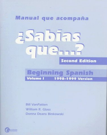 Buy Sabias Que?: Beginning Spanish 1998-1999 Book Online at Low Prices ...