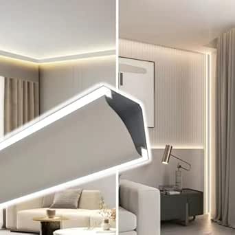 Led Track Diffusers, Aluminum Led Channel Crown Molding Diffuser 1m-20m ...