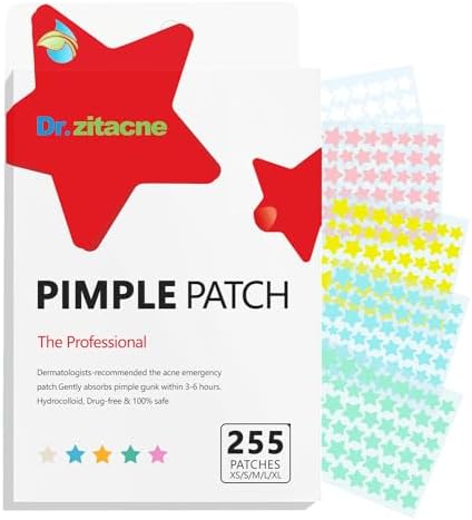 Amazon.com: Pimple Patches for Face, 255 Pcs 5 Colors&5 Sizes(8,10,12 ...