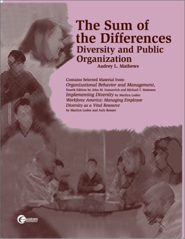 The Sum of the Differences Diversity and Public Organization : Mathews ...