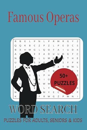 Famous Operas Word Search: Amusing Fun Word Search Books for Adults ...