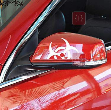 ISEE 360® Car Mirror Stickers White Décor Vinyl Sticker Decals Car ...