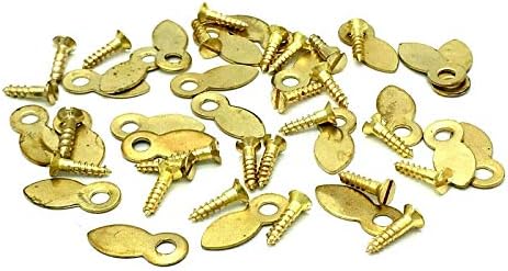 12 x Picture Frame Turns 19mm framing Turn Buttons EB brassed + Screws ...
