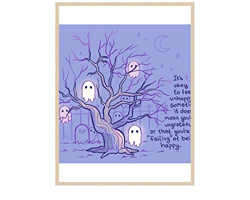 Amazon.com: "It'S Okay To Feel Unhappy Sometimes" Spooky Ghosts ...