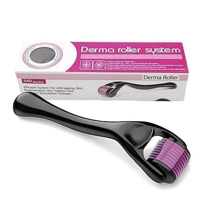 Derma-Roller with 540 Needles Titanium Derma Stamp Micro Needle Roller ...