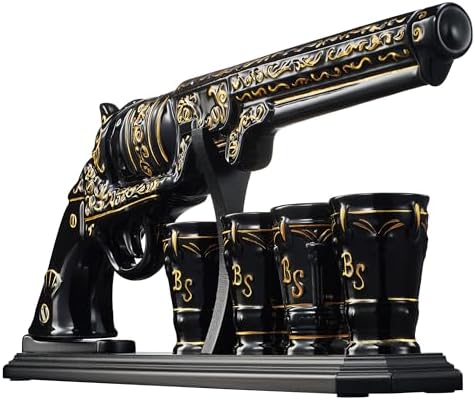 Amazon.com | Gifts for Men Dad Hand Painted Pistol Gun Whiskey Decanter ...