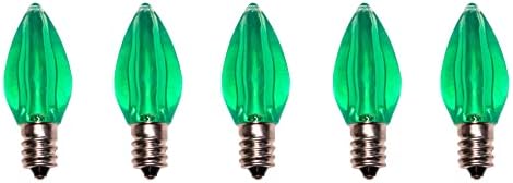 EZLS C7 Green Transparent SMD LED Bulbs - 5 Pack Smooth Lens Green ...