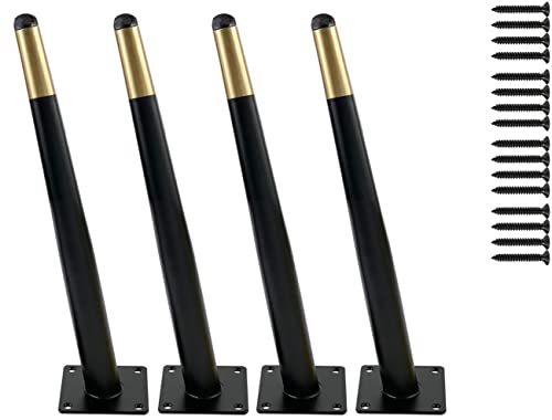 TempFoo 12 Inch Metal furniture Legs Oblique Conical Metal Legs Matte ...