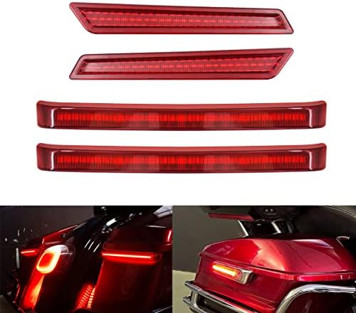 Amazon.com: HDBUBALUS Motorcycle Saddlebag Latch Lights + Saddlebag ...