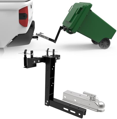 Amazon.com: ELITEWILL Wheeled Trash Can Hauler Hitch with Hitch Ball ...