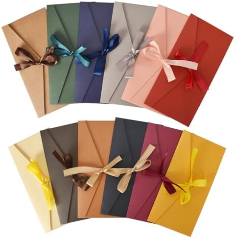 Dokpav 12 PCS Colorful Letter Envelopes, Kraft Paper Greeting Card ...