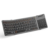 Amazon.com: GEODMAER Foldable Bluetooth Keyboard, Portable Full Size ...