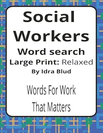 Social Workers Large Print Word Search Puzzle Book: Social Work Word ...
